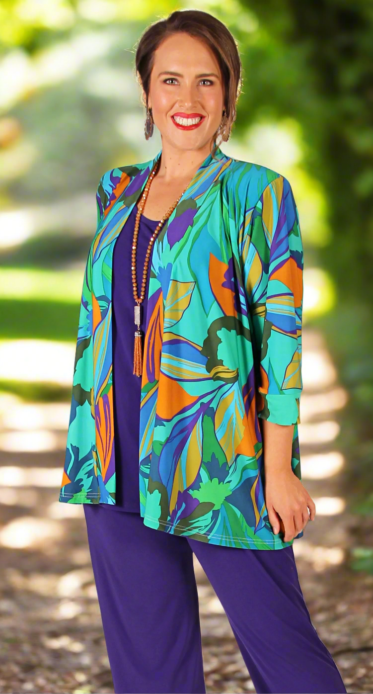 Sia Swing Jacket Atlantis – Sybils Plus Size Fashion
