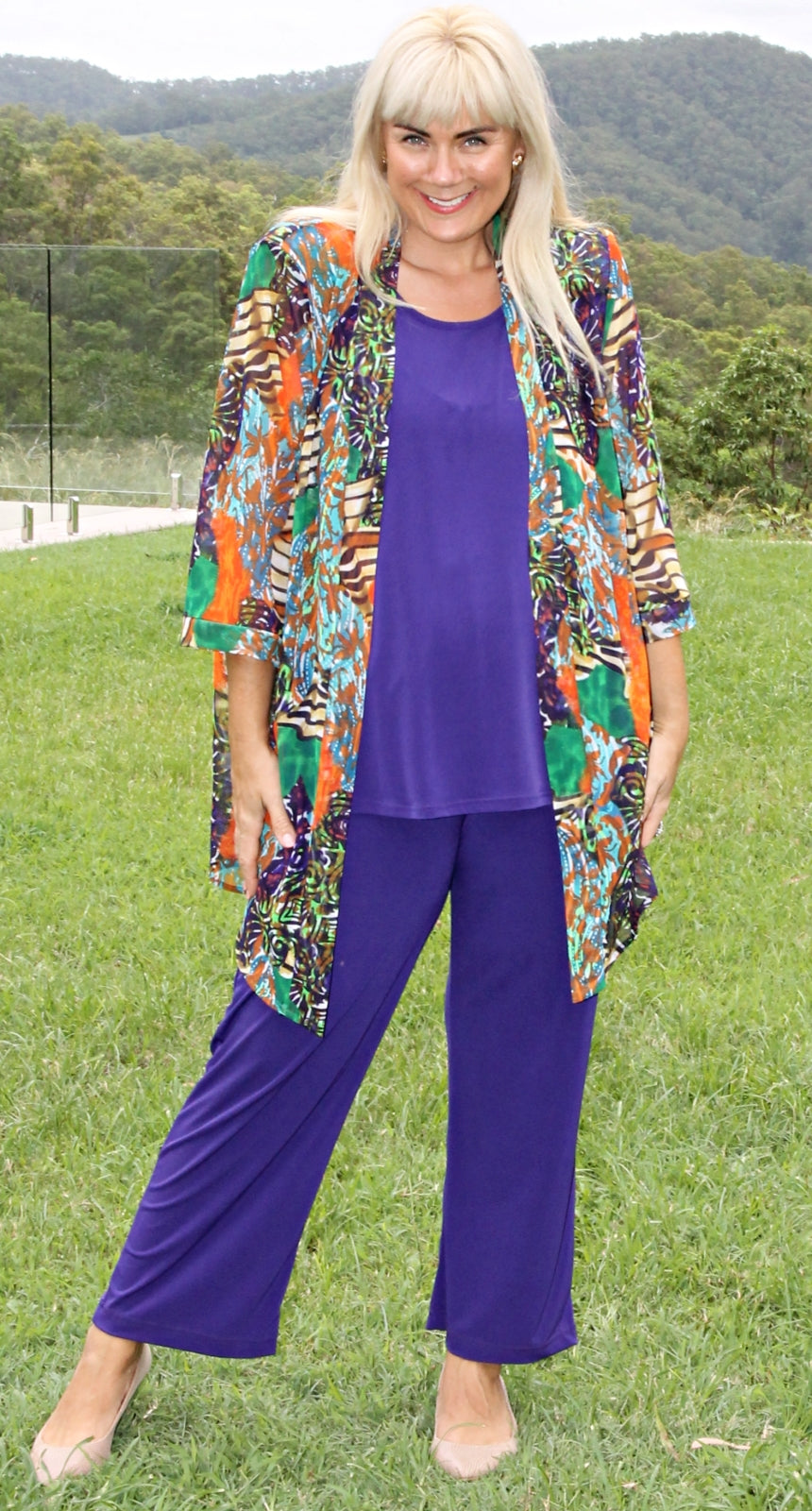 Edwina Edge to Edge Jacket Orange Bliss Mesh – Sybils Plus Size Fashion