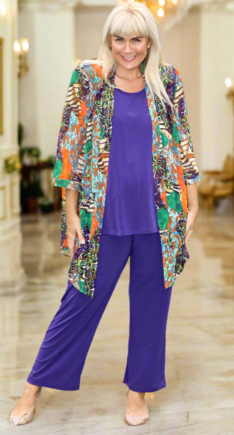 Edwina Edge to Edge Jacket Orange Bliss Mesh – Sybils Plus Size Fashion